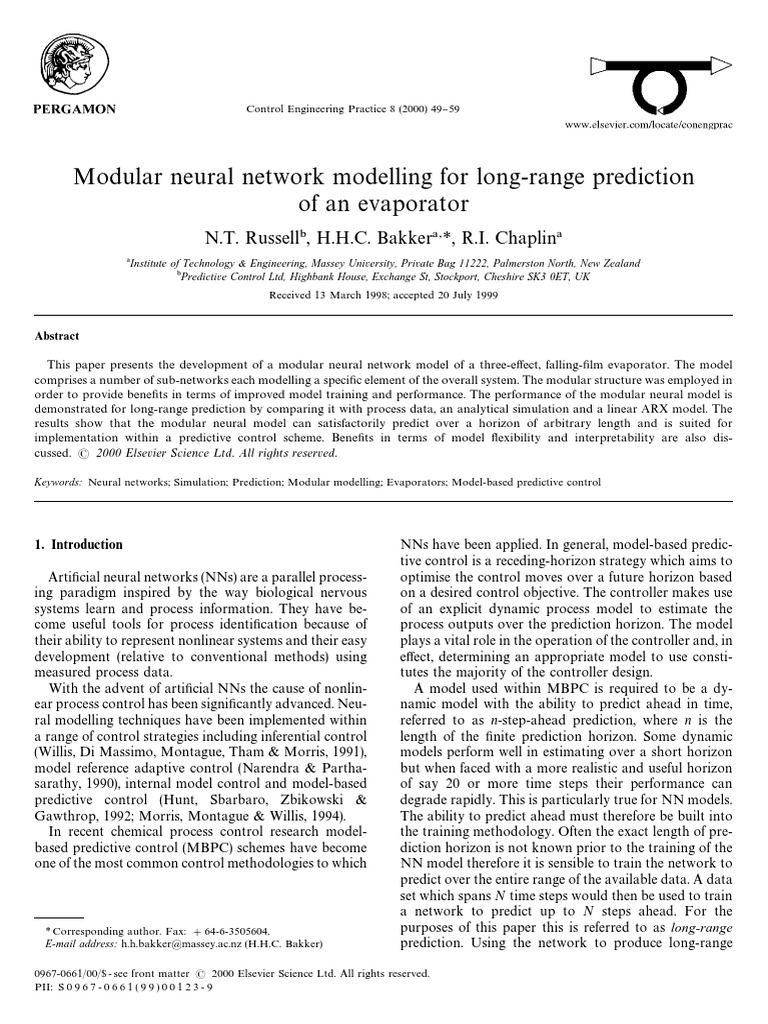 Paper Modular Neural Network Pdf Applied Mathematics