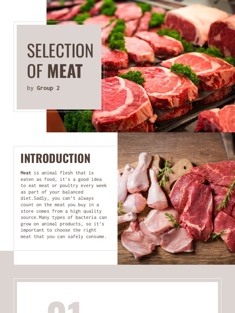Group 2 - Selection of Meat | PDF | Meat | Shelf Life