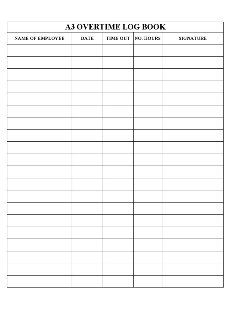 Overtime Logbook | PDF