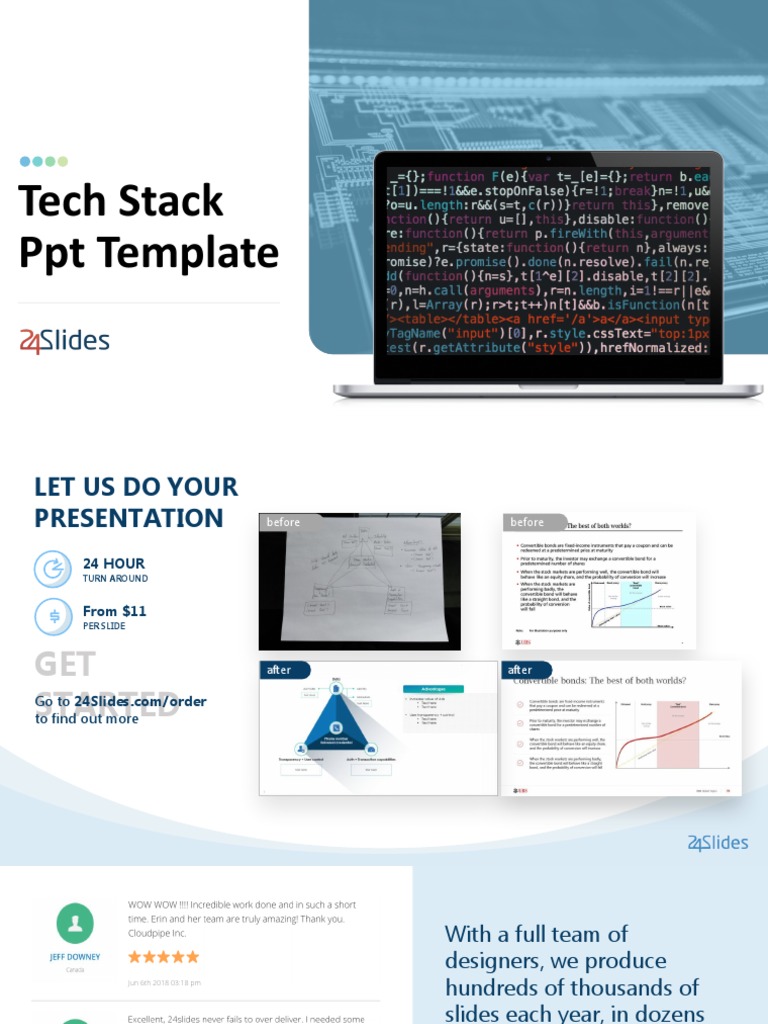 Tech Stack Presentation Template | PDF | Software Development | System ...