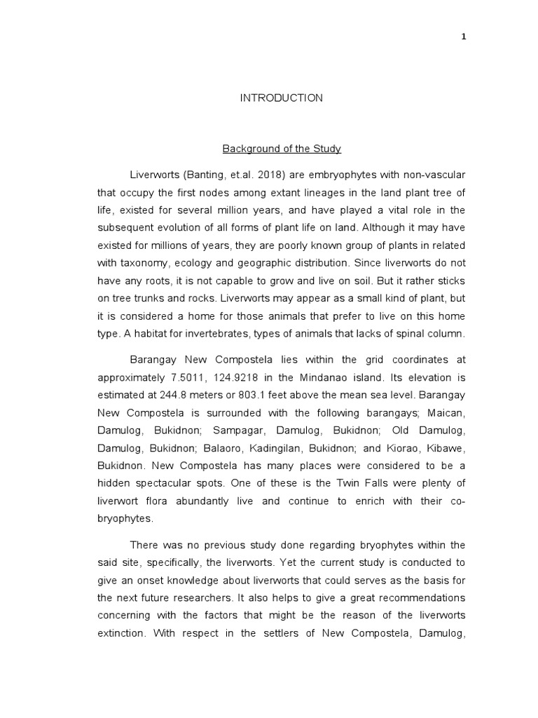 Introduction-Methodology | PDF | Moss | Plants