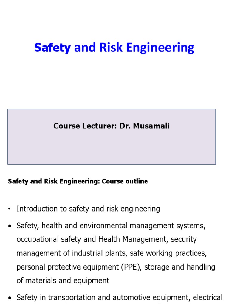 Introduction To Safety, Risk, and Hazard Identification | PDF | Risk | Occupational Safety And ...