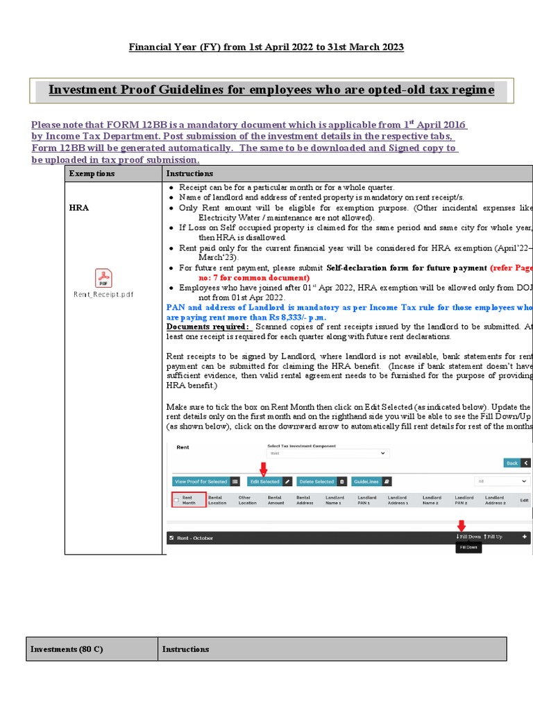 ATI - Guidelines For Investment Proof Submission 2022-2023 V1.0 | PDF ...