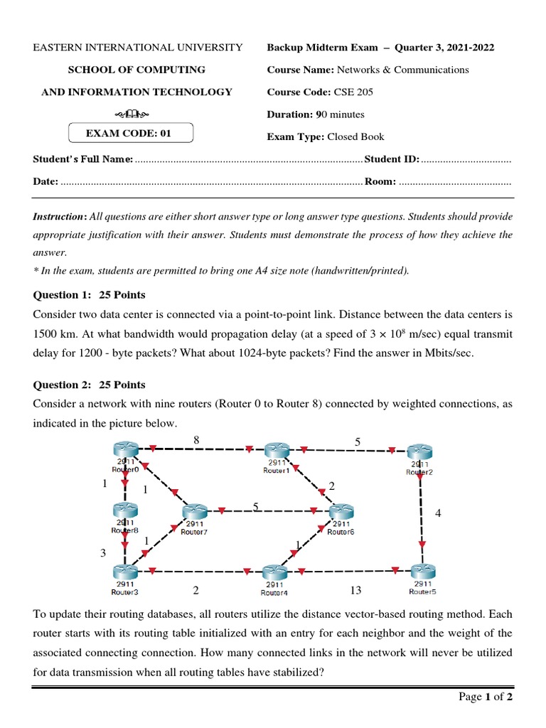 CSE 205 Backup Midterm Exam-Question | PDF | Transmission Control ... CSE 205 Backup Midterm Exam-Question | PDF | Transmission Control ...
