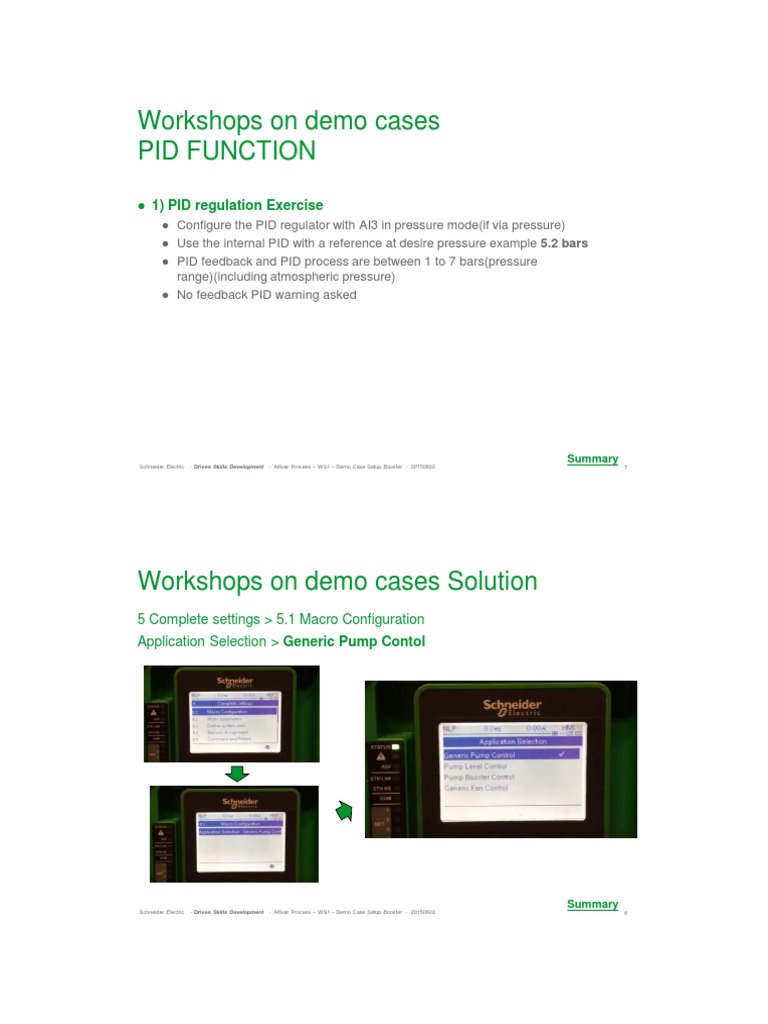 Altivar - Process - PID Function Exercise | PDF | Feedback | Control Theory