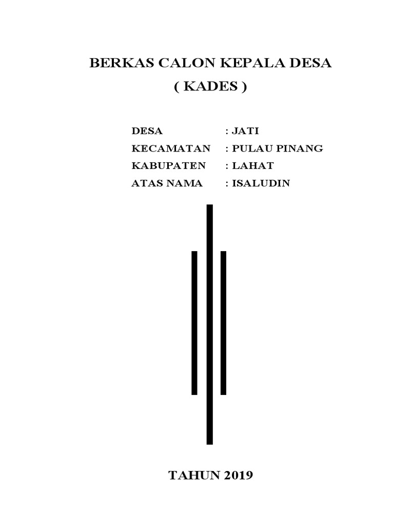 Permohonan Calon Kades Jati 2019 | PDF