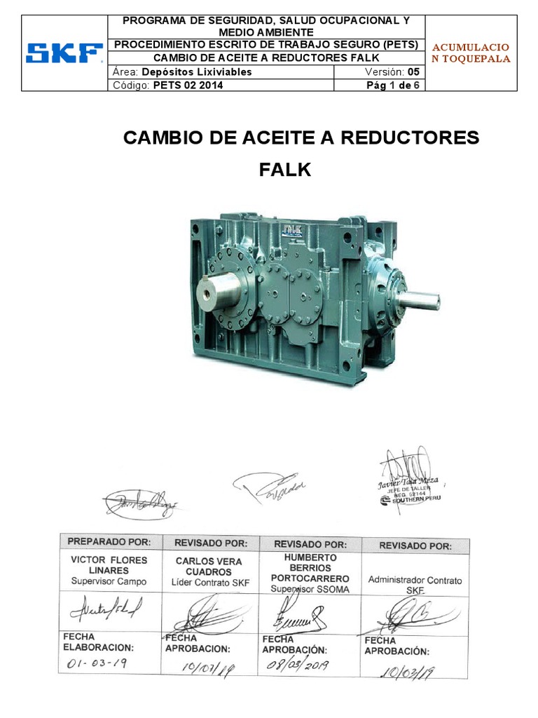 Cambio de Aceite en Reductores Falk | PDF | Bienes manufacturados
