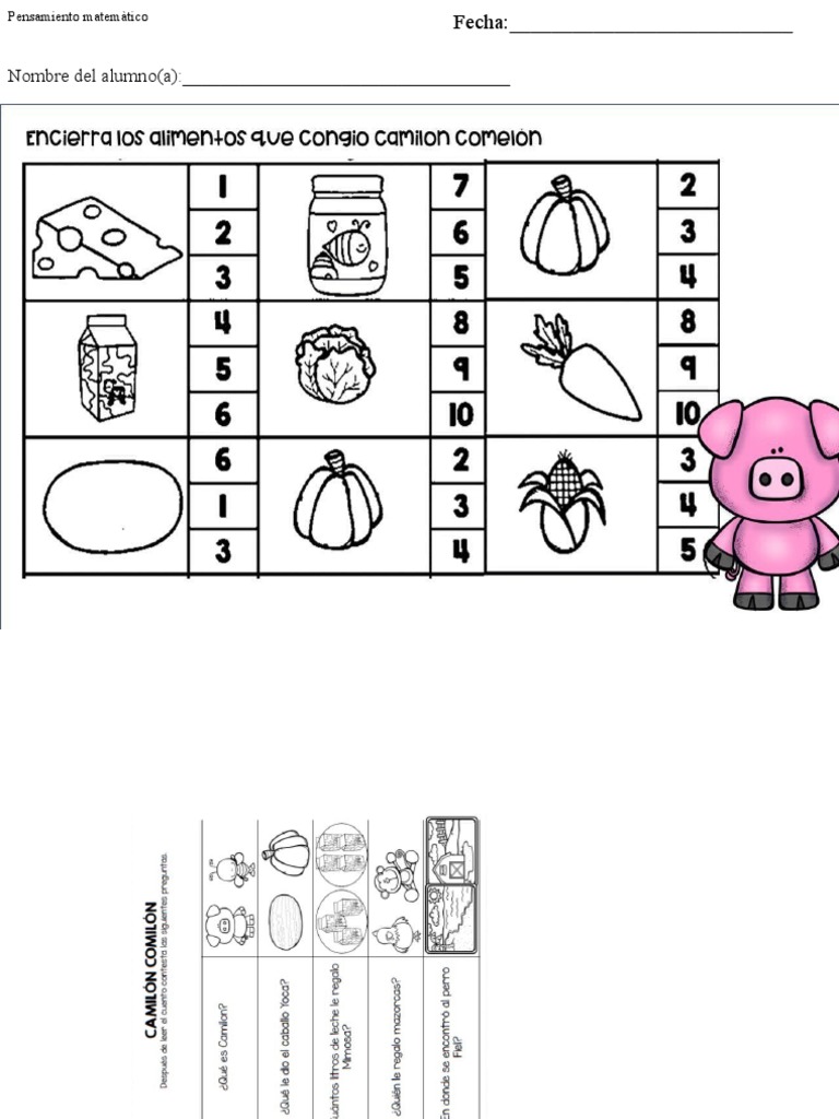 Actividad camilon comilon | PDF