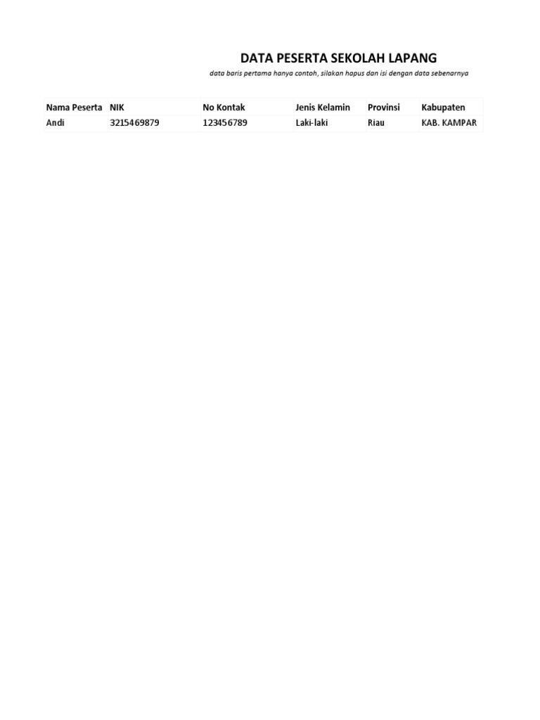 Template Peserta | PDF