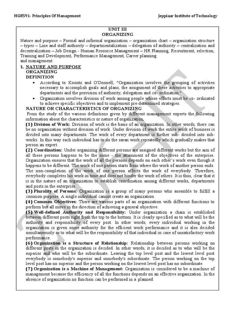 Pom Unit-3 | PDF | Organizational Structure | Decentralization