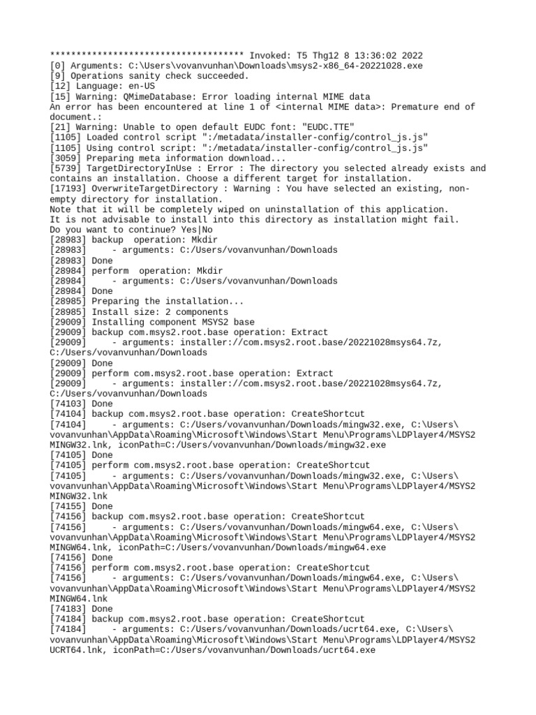 Installation Log | PDF | Microsoft Windows | Software Development