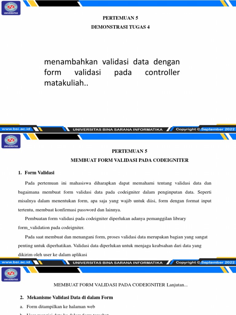 Menambahkan Validasi Data Dengan Form Validasi Pada Controller ...