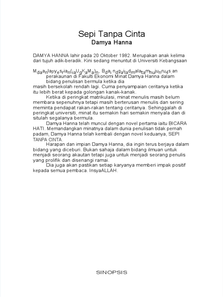 Sepi Tanpa Cinta Damya Hanna | PDF