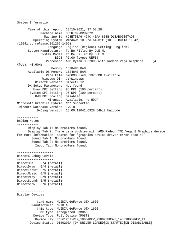 DX Diag | PDF | Device Driver | Usb