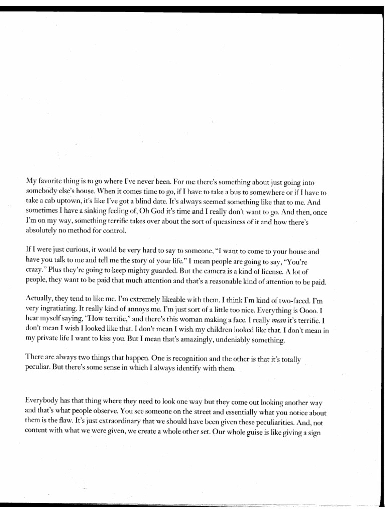 Arbus Introduction To Diane Arbus | PDF