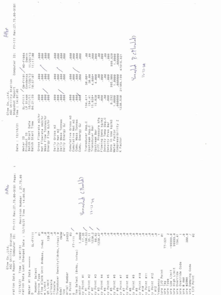 OMNI Existing Flow Computer Configuration | PDF