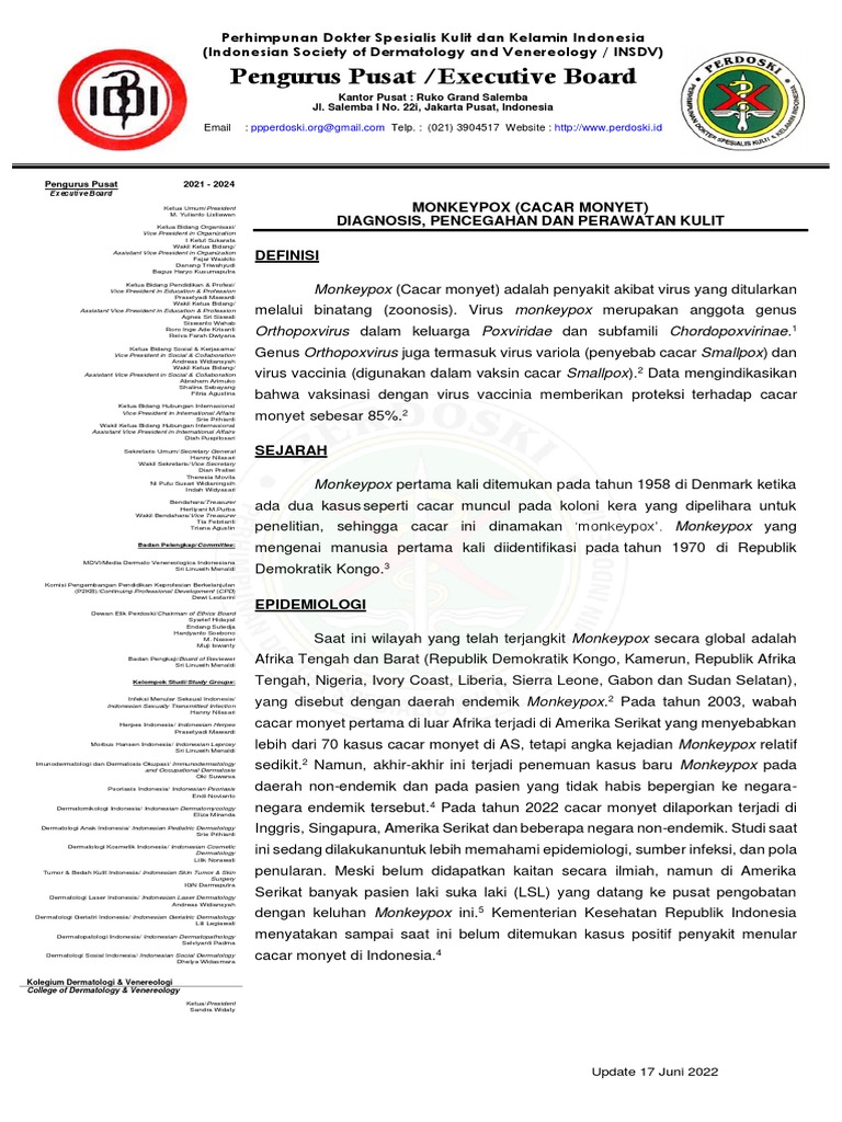 Perdoski-Press Release Cacar Monyet | PDF