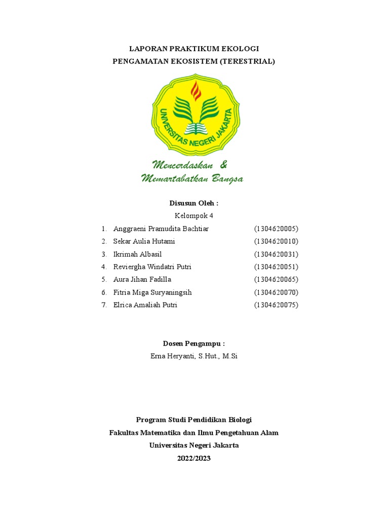 Kel 4 - Laporan Praktikum Ekosistem Terestrial | PDF