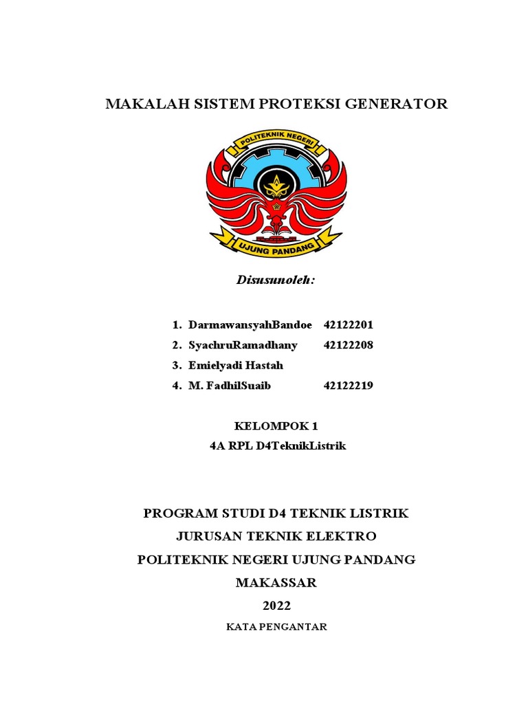 Makalah Proteksi Generator | PDF