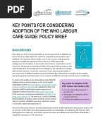 WHO Labour Care Guide | PDF | Childbirth | Human Pregnancy