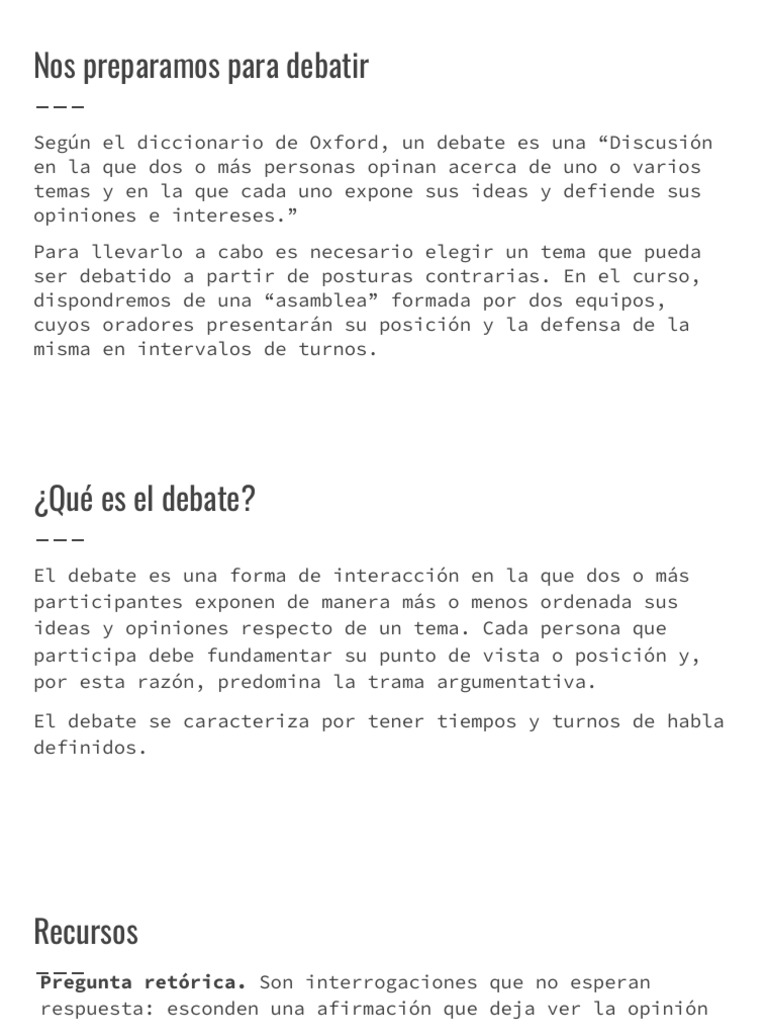 El Debate | PDF | Estereotipos