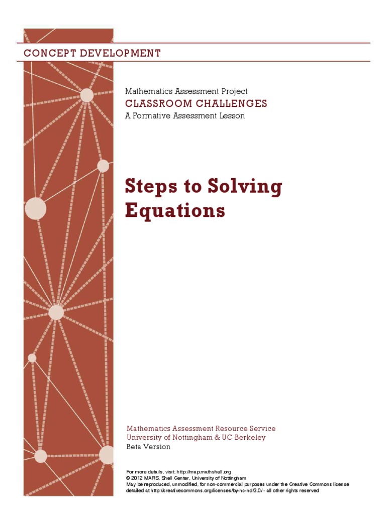 0651 Steps To Solving Equations | PDF | Mathematics | Equations