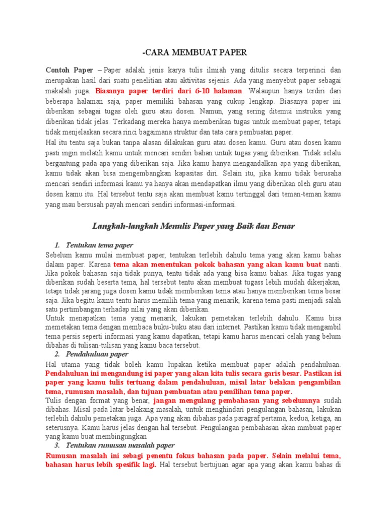 Panduan Lengkap Menulis Paper Ilmiah | PDF | Karier & Perkembangan ...