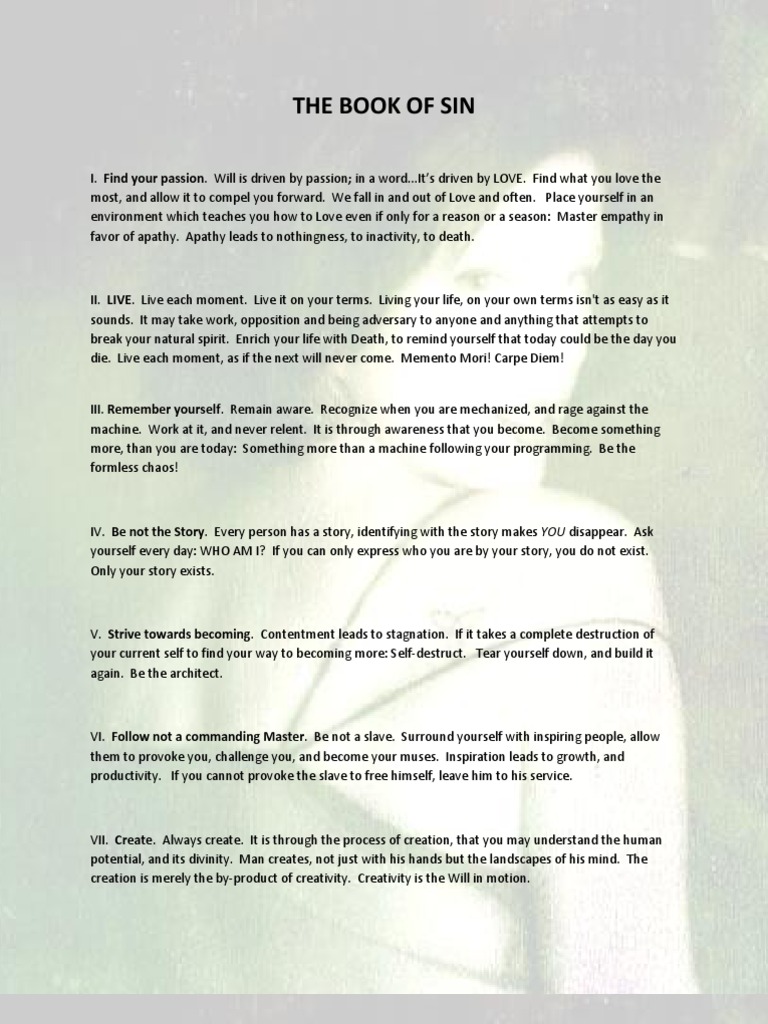 The Book of Sin | PDF | Creativity | Knowledge
