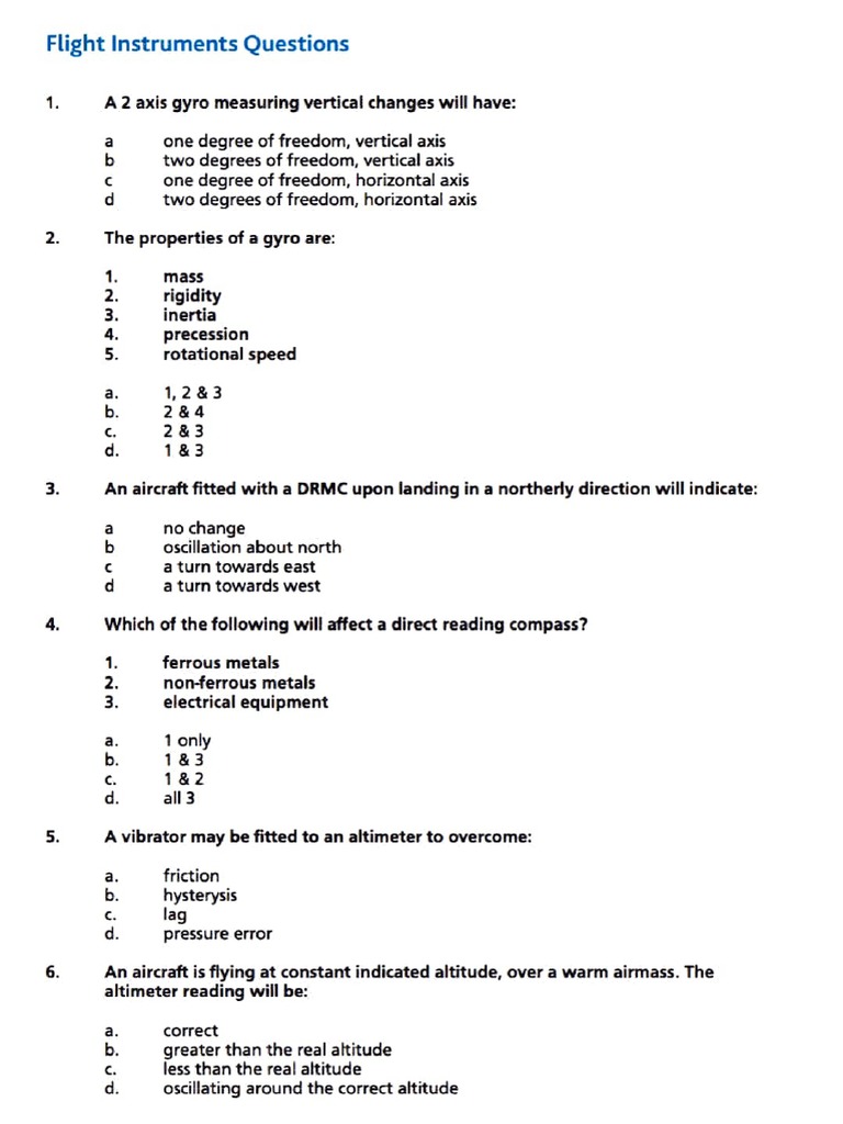 Instruments Questions | PDF