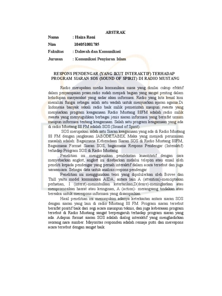 Haiza Roni-Fdk | PDF