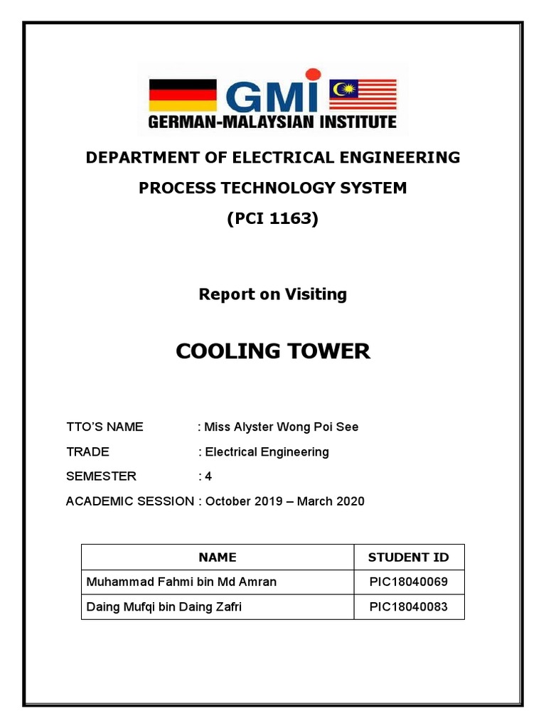 Cooling Tower Report | PDF | Heat Exchanger | Heat