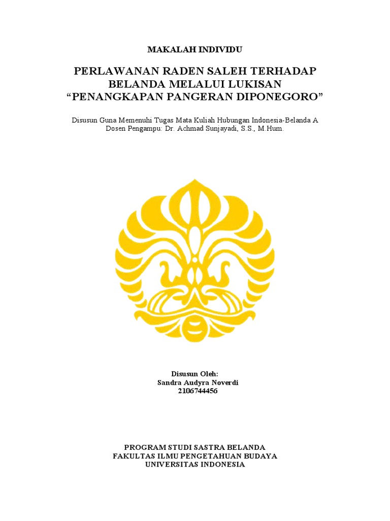Perlwanan Raden Saleh Terhadap Belanda Melalui Lukisan Perlwanan Raden Saleh Terhadap Belanda Melalui Lukisan