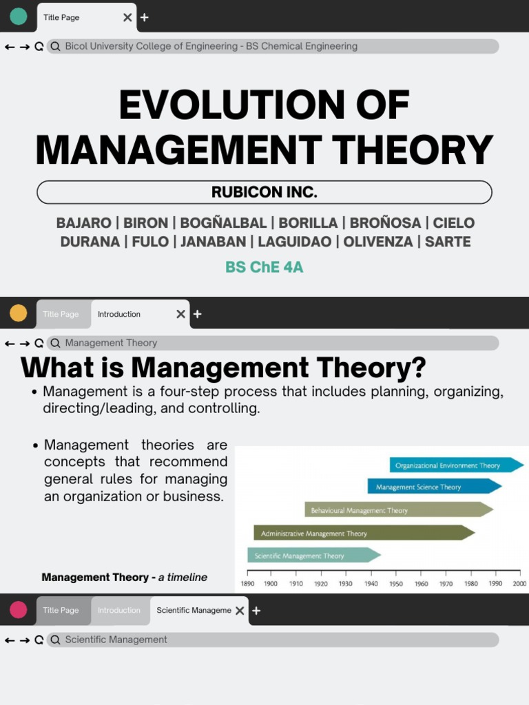 Evolution of Management Theories | PDF | System | Systems Theory