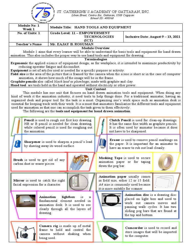 Ict 11 | PDF | Pencil | Drawing