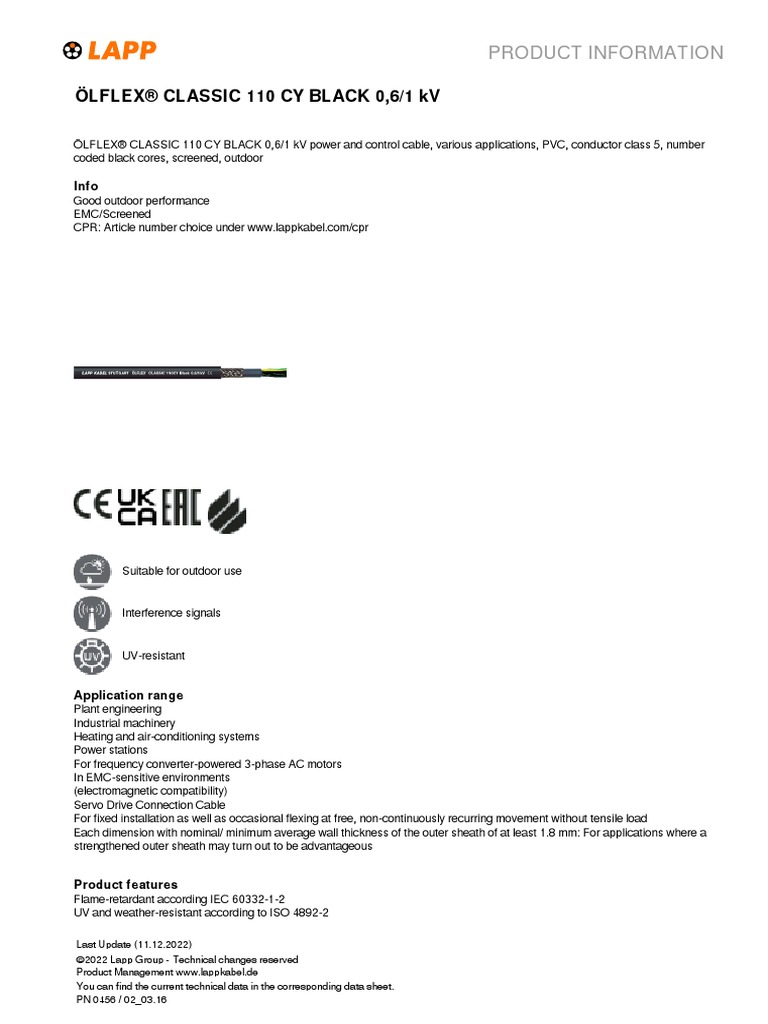 Lapp Pro8en | PDF | Electromagnetism | Electrical Engineering