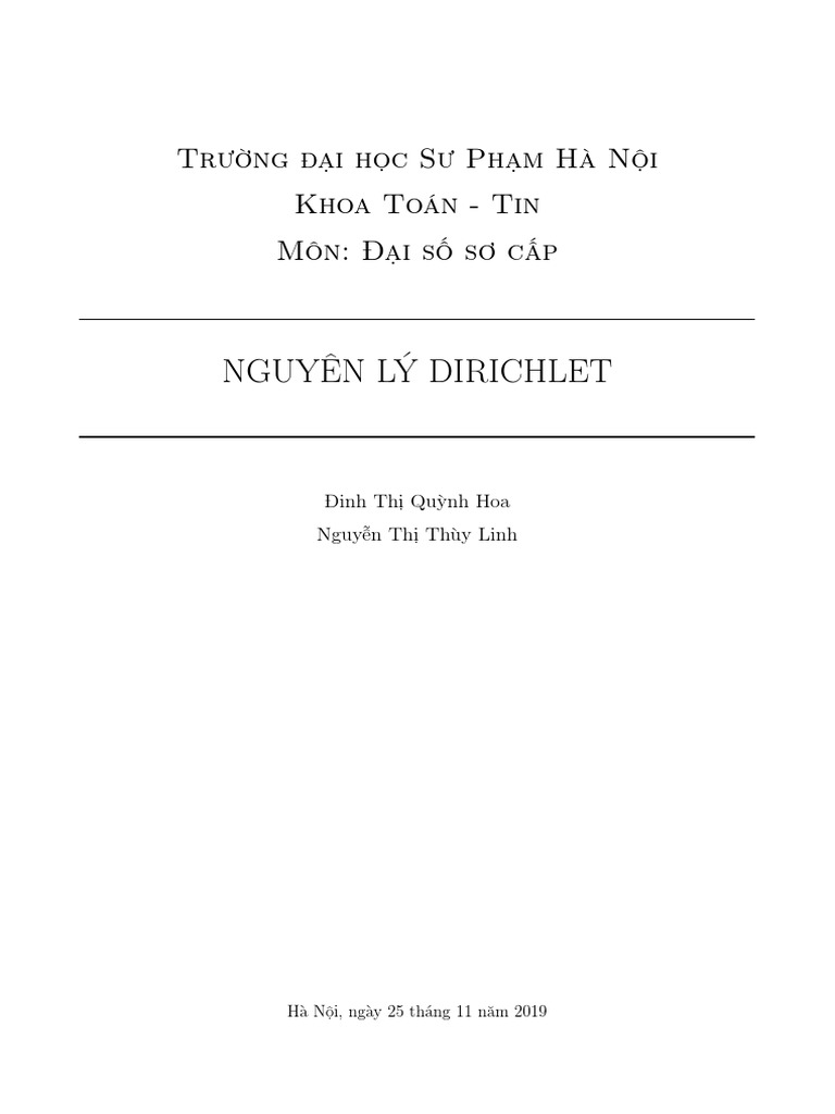 Nhóm 1-Dirichlet | PDF
