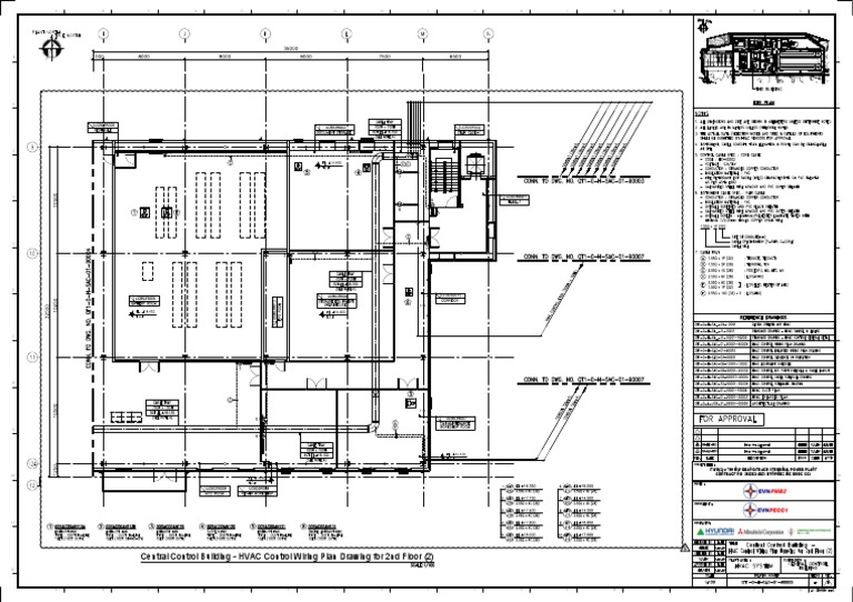 QT1-0-H-SAC-01-90005 - B - Central Control Building - HVAC Control Wiring Plan Drawing For 2nd ...