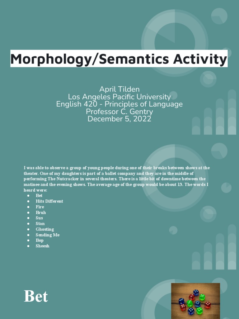 WK 5 Morphology Semantics Activity | PDF | Human Communication | Cognition