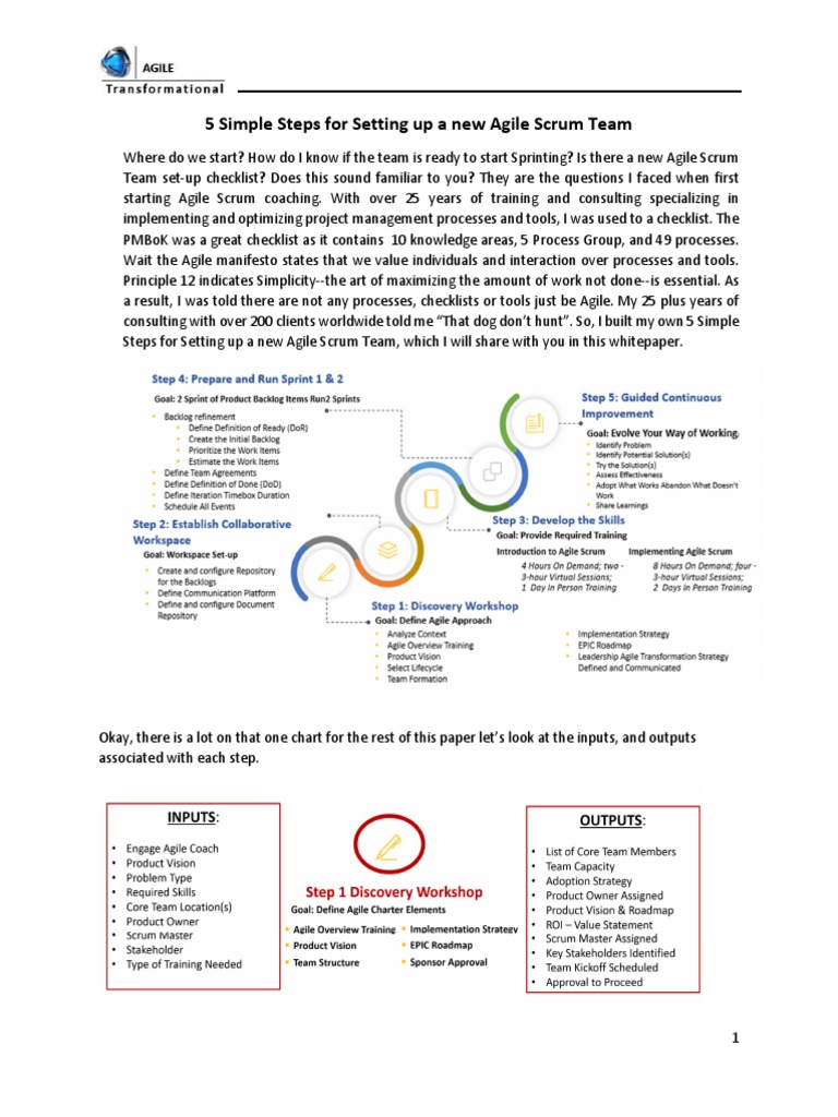 5 Step Roadmap For Implementing Agile Scrum | PDF | Scrum (Software Development) | Agile ...