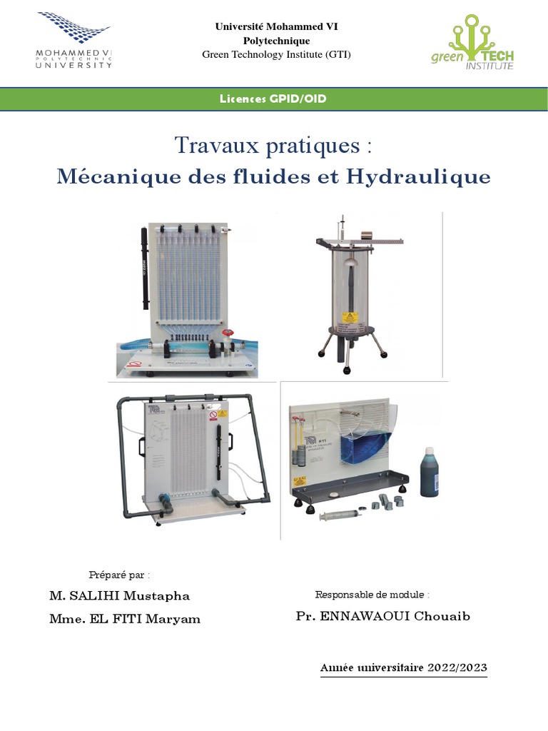 TP MDF & Hydr | PDF | Poids | Pression