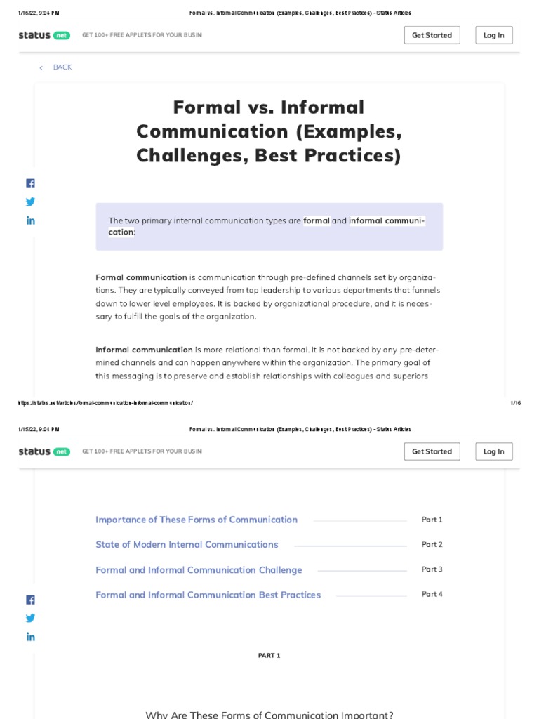 Understanding the Importance and Impact of Formal and Informal ...