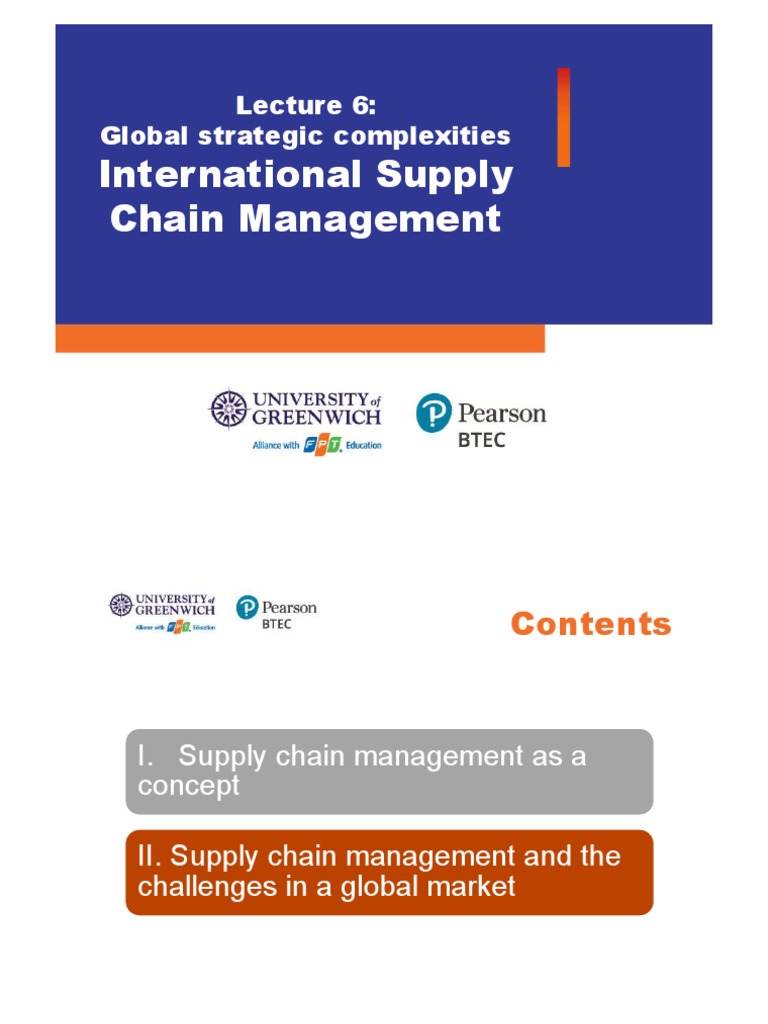 Lecture Slide 6 - S | PDF | Supply Chain | Supply Chain Management