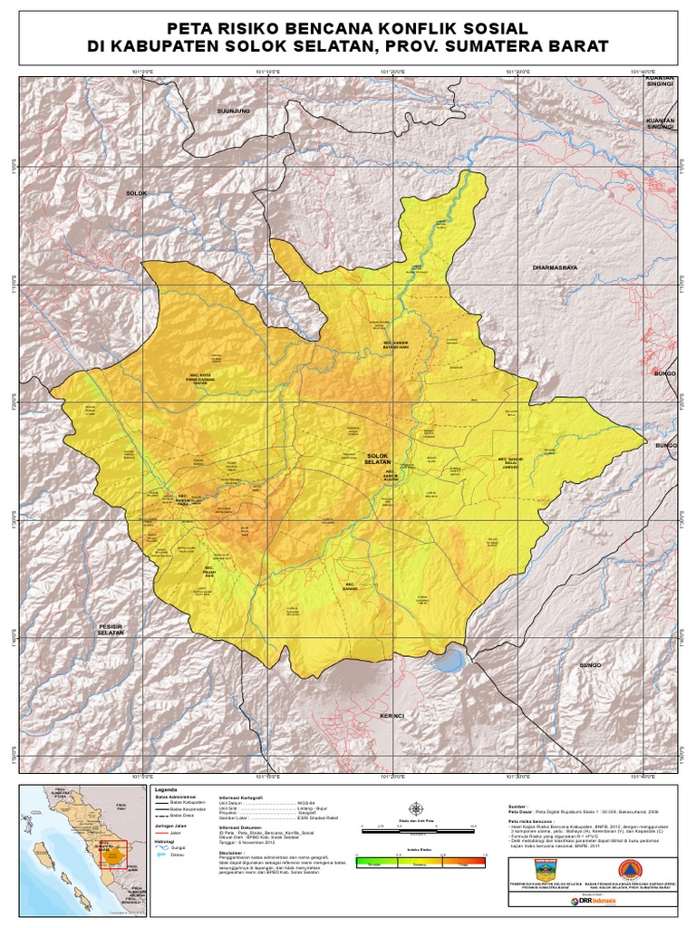 Peta Risiko Bencana Konflik Sosial Kab. Solok Selatan | PDF