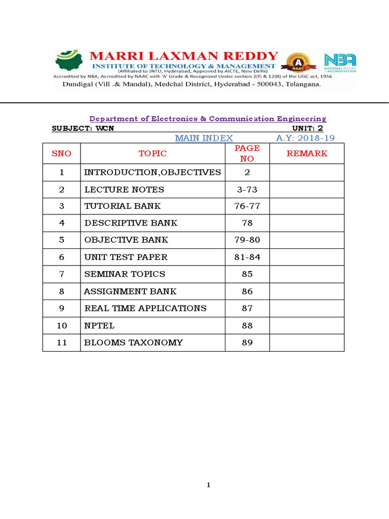 Wireless Communication Network Wcn Unit 2 Notes Pdf Field