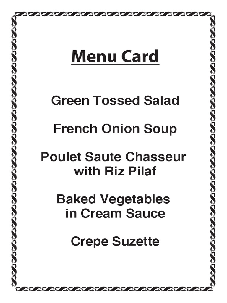 Menu Card 02 | PDF