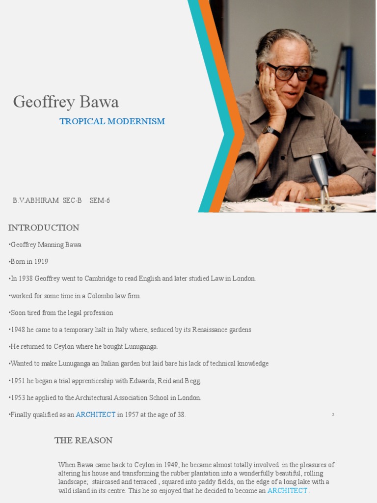 Geoffrey Bawa and the Philosophy of Tropical Modernism | PDF