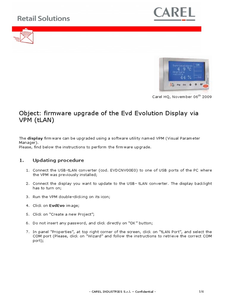 EVD Firmware Upgrade Instructions | PDF | Icon (Computing) | Computer ...