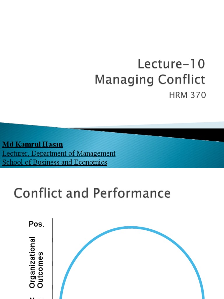 HRM 370 Lec-10 - Managing Conflict | PDF | Copyright | Psychology