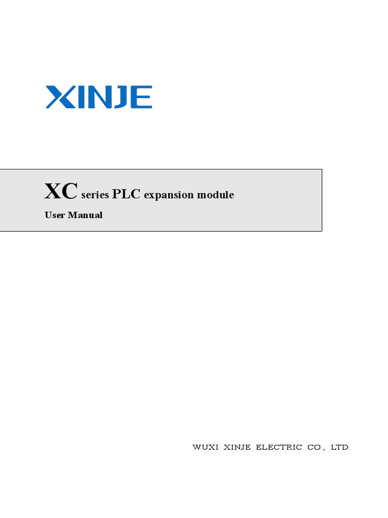 XINJE XC Extension Module PLC | PDF | Programmable Logic Controller | Analog To Digital Converter
