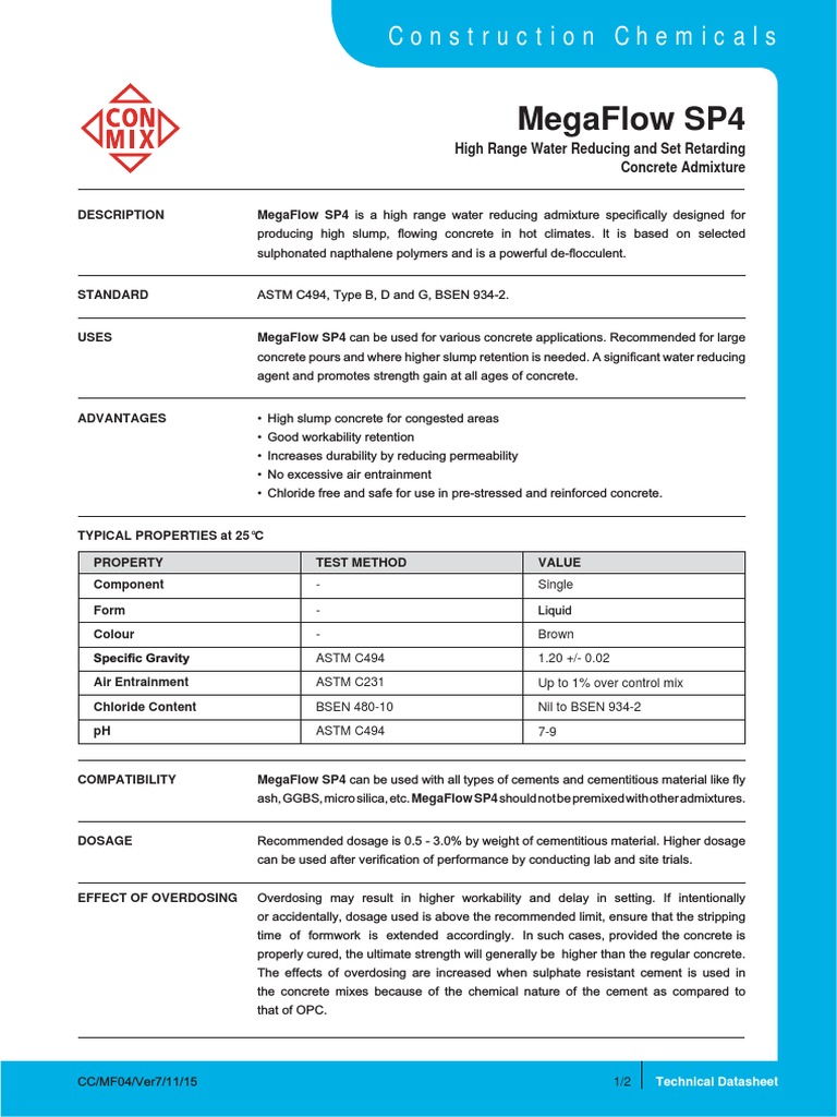 MegaFlow SP4 | PDF | Physical Sciences | Chemical Substances